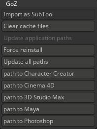 ZBrush Pose Tools User Interface